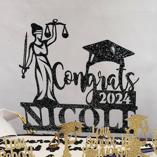 Lawyer Cake Topper, Law School Graduation Topper, Lawyer Graduation ...
