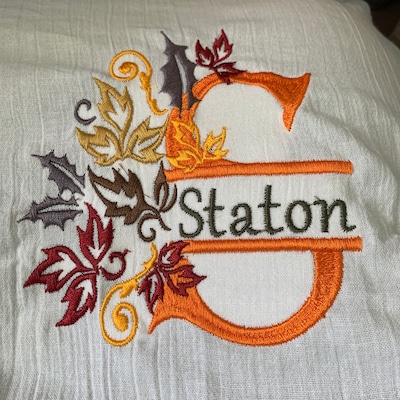 6'' Split Letter Monogram Embroidery Pattern - Etsy