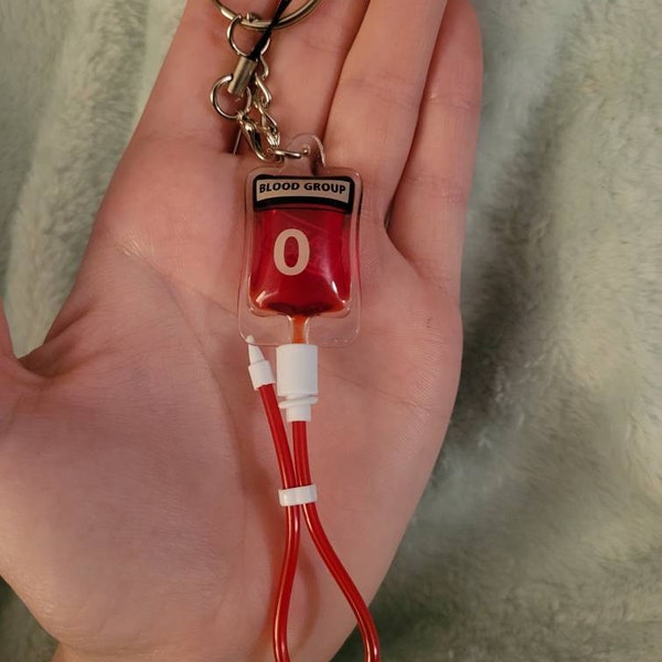 Blood Bank Key Chain,blood Bank Badge Reel, ABO Key Chain, Blood Type ...
