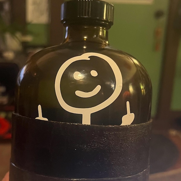 Stick Figure Flipping off Vinyl Decal - Etsy