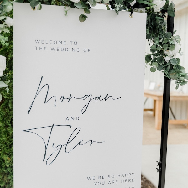 Wedding Sign Stand Custom Display Stand Flower Frame Welcome Backdrop ...
