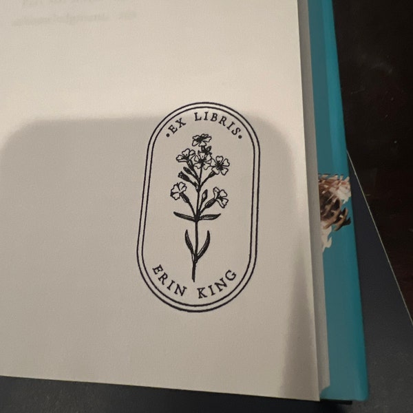 Vintage Floral Library Stamp or Book Stamp, From the Library of ...