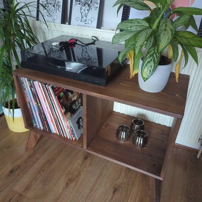 Unique Solid Wood Record Player Stand, Retro Home Decoration,vinyl ...