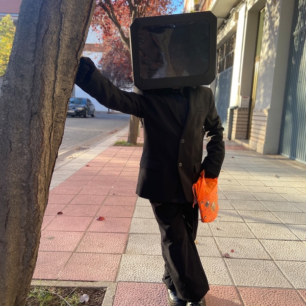 DIY TV Monitor Mask, TV Head, 3D Paper Craft Template, Halloween Mask ...