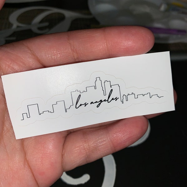 Los Angeles City Art Sticker - City Stickers | LA Stickers | MacBook ...