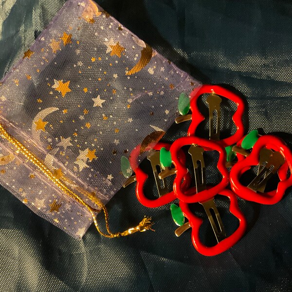 Apples Set Glitter and Pastel Cute 6 Pcs Hair 80s Style Weird Wacky ...