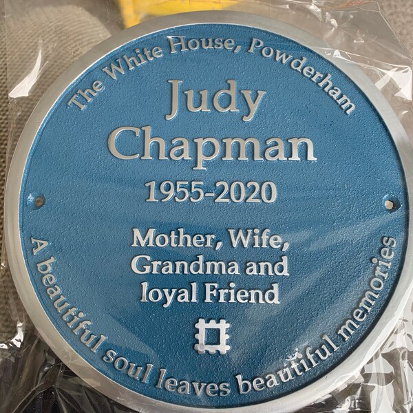 Personalized Fun Blue Plaque With Your Choice of Wording - for Outdoor ...