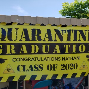 Quarantine Graduation 2020 Vinyl Banner Sign Free Overnight Shipping - Etsy