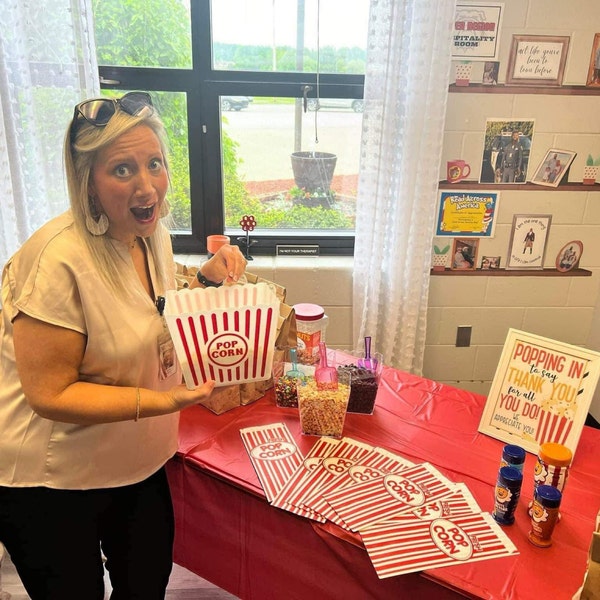 Popcorn Appreciation 8x10 Printable Sign Teachers Employees Staff Team ...