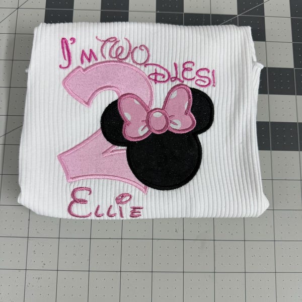 Minnie Number 5 Birthday Embroidery Applique Design - Etsy