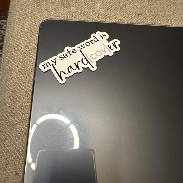 Safe Word Hardcover Smut Sticker, Laptop Stickers, Funny Stickers ...