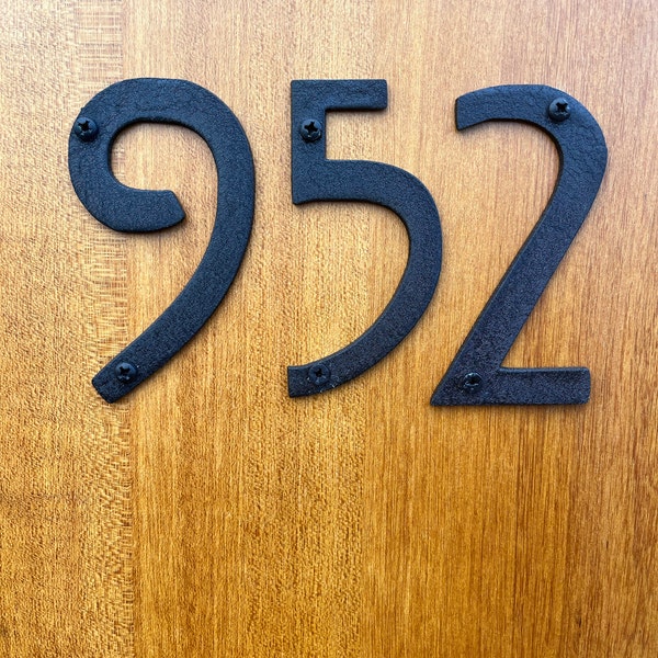 Set of 3 / Mission Style House Numbers or Letters (2" up to 8") Metal ...