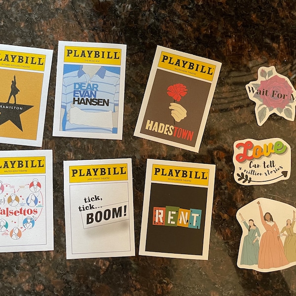 Broadway Stickers - Musical Stickers, Hamilton, Waitress, Dear Evan ...