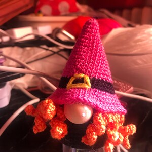 Halloween Crochet Keychain Pattern: Crochet Witch Gnome and Witch Broom ...