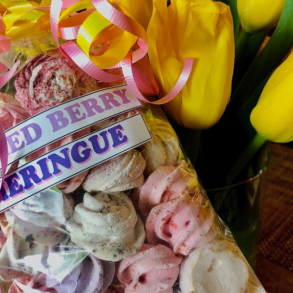 Mixed Berry Meringue Cookies - Small Batch - Packaged in Bulk - 1.5 ...