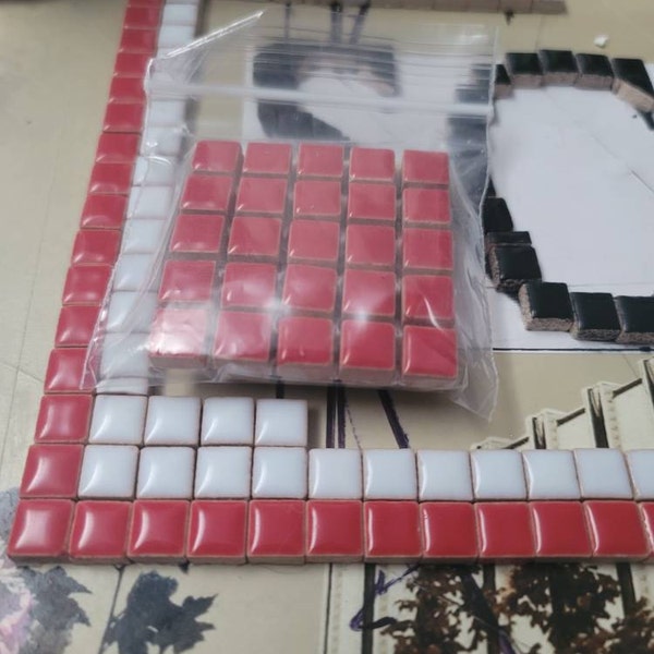 50 Small Ceramic Tiles, Square Ceramic Tiles, Small Square Tiles, Tile ...