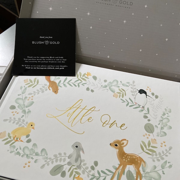 Luxury Baby Memory Book (little One - Animals) Baby Shower Gift, New ...