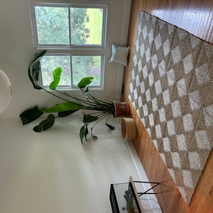 Hand Woven Seagrass Area Rug, Vintage Handmade Natural Straw Rug Rush ...