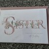 Personalised Handmade Sister Birthday Card, Happy Birthday Sister, Green Floral, 30th, 40th ...
