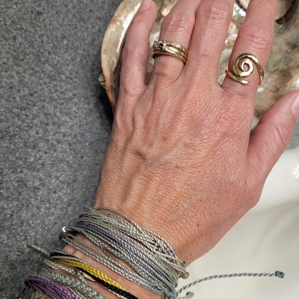 Coconut Tree Ring, Tree Ring, Signet Ring, Tropical Ring, Dainty Ring ...