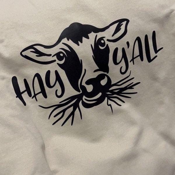 Hay Y'all Shirt, Funny Cow Shirt, Cute Cow Shirt Highland Cow Shirt ...