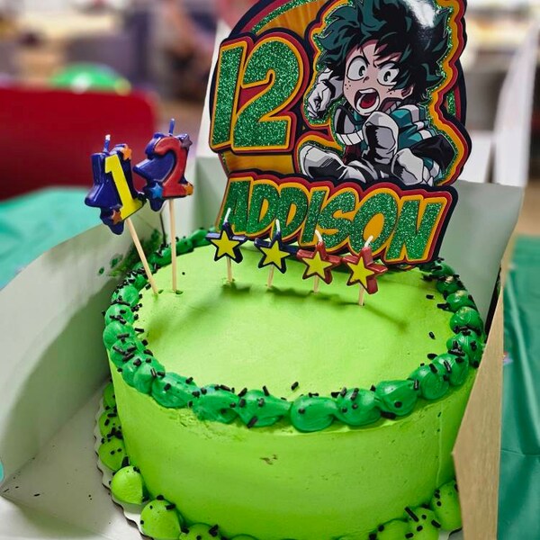 Anime Custom Cake Topper5 Birthday Party 3D 3-D CUSTOM Anime Cake ...