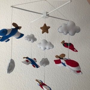 Vintage Baby Mobile, Muted Colors Baby Crib Mobile, Vintage Hot Air ...