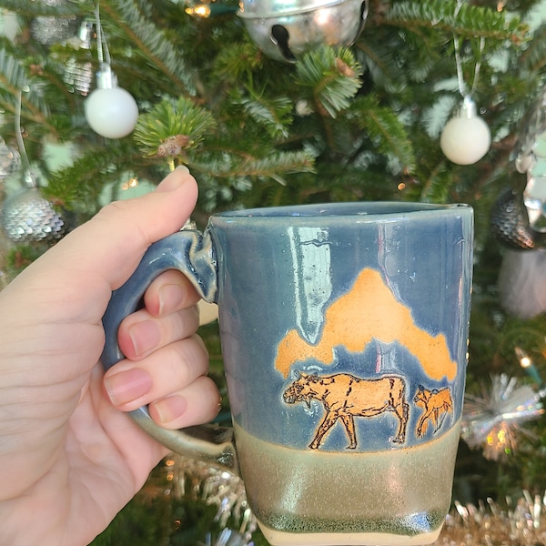 Bike Mug, Outdoorsy Mug, Mountain Bike Gift, Bicycle, Slab Built Mug ...