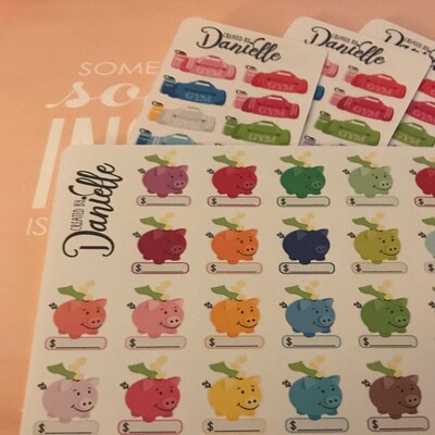 Savings Bank Planner Stickers Money Tracker Stickers Savings - Etsy