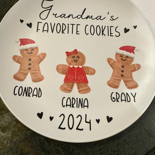 Grandma Gift, Grandma's Favorite Cookies Plate, Family Platter ...