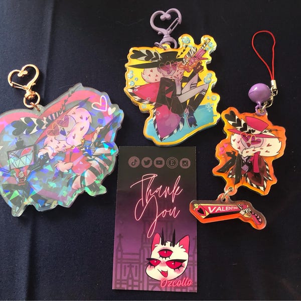 Holographic Voxval Acrylic Charms - Etsy