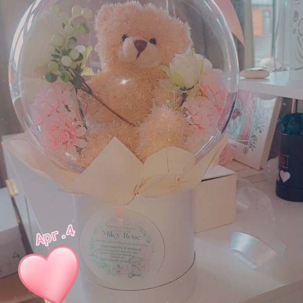 Personalised Graduation Teddy Flower Bouquet, Forever Keepsake, Artificial Flowers ...