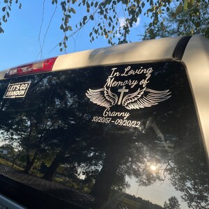 In Loving Memory Sticker Decal Custom Memorial Decal Personalized ...