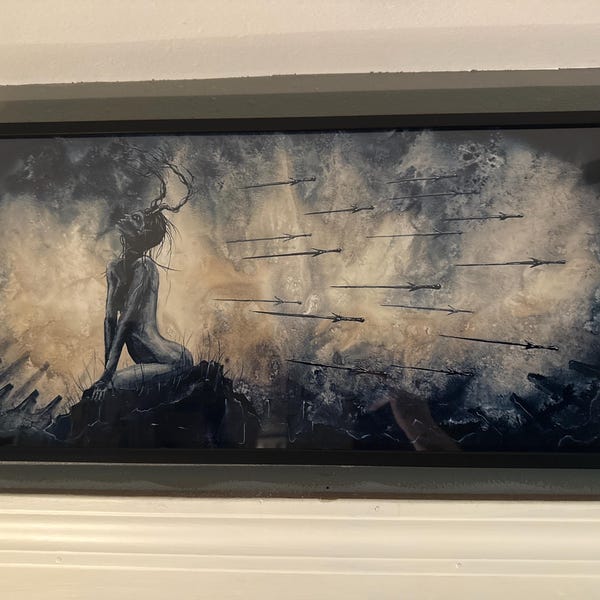 My Work is Done Here - Original Painting - Peaceful Hermit Gnome Goblin ...