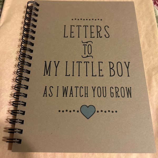 Baby Shower Gift, Letters to My Little Boy, -5" X 7" Journal, Notebook ...
