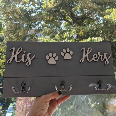 Last Name Key Holder for Wall, Personalized Family Name Sign Key Holder ...