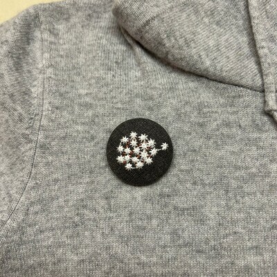 Floral Embroidery Brooch Pin Handmade Girl Embroidered Pin party Coat ...