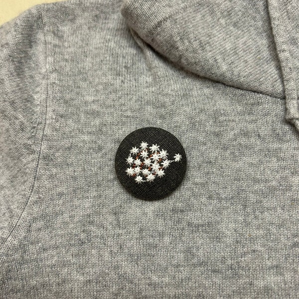 Floral Embroidery Brooch Pin| Handmade Girl Embroidered Pin|party Coat ...