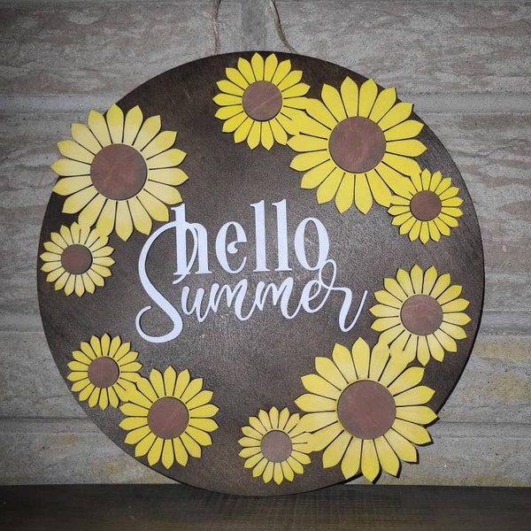 Aloha Welcome Sign SVG, Tropical Flower Wreath SVG, Hawaiian Door ...