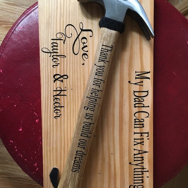 Father of the Bride Wooden Sign & Hammer-father of the Bride Gift ...