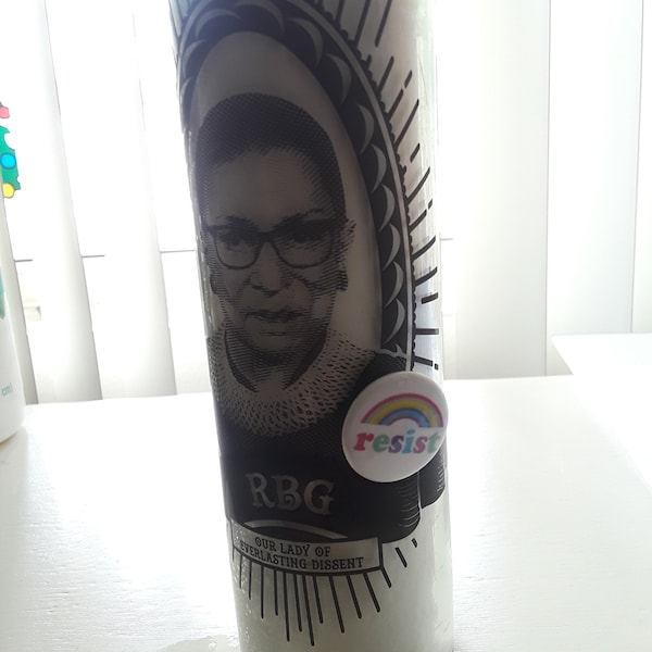 RBG Dissent Progressive Prayer Candles Notorious RBG Resist Impeach 1 ...