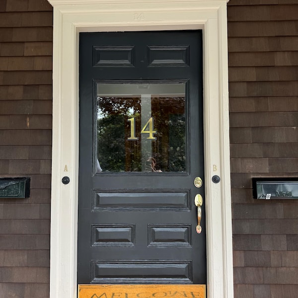 House Door Number or Name Vinyl Sticker Decal Lettering for Windows ...