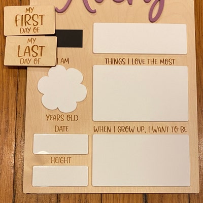 First and Last Day of School Board, First Day of School Sign, Back to ...