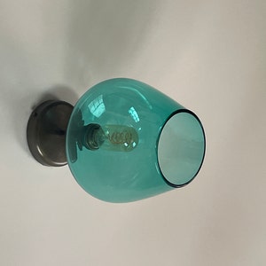 Hand Blown Glass Pendant Lights. Mid Century Modern Lighting. Dining ...