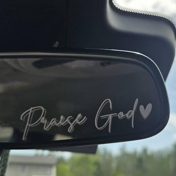 Praise God Mirror Decal Sticker Car Accessories Positive Affirmations ...