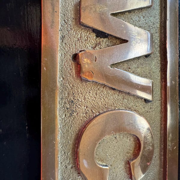 Solid Brass Door Signs - WC, Vintage Antique Victorian Cast Metal ...