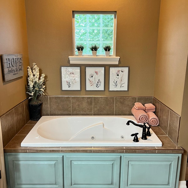 Wildflower Home Decor Wall Art for Living Room Wild Floral Artwork Set ...