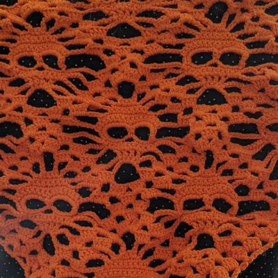 Skull Shawl Pattern Skull Shawl Crochet Skull Shawl Lost Souls Shawl ...