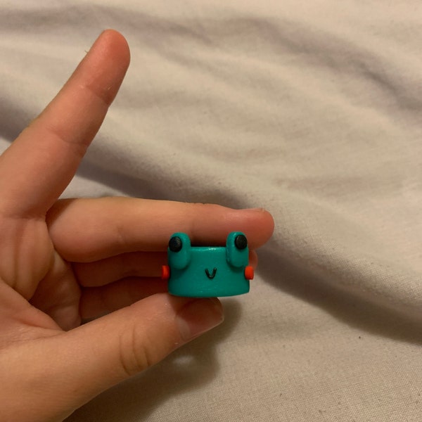 Polymer Clay Rings, Animal Rings, Frog Ring, Clay Frog Ring, Cute Ring ...