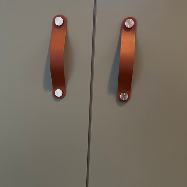 Modern Leather Handle Series “elder” Furniture Handles Made to Measure ...